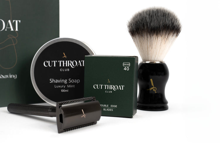 Luxury Safety Razor Shaving Kit with Double Edge Razor, Brush, Shaving ...