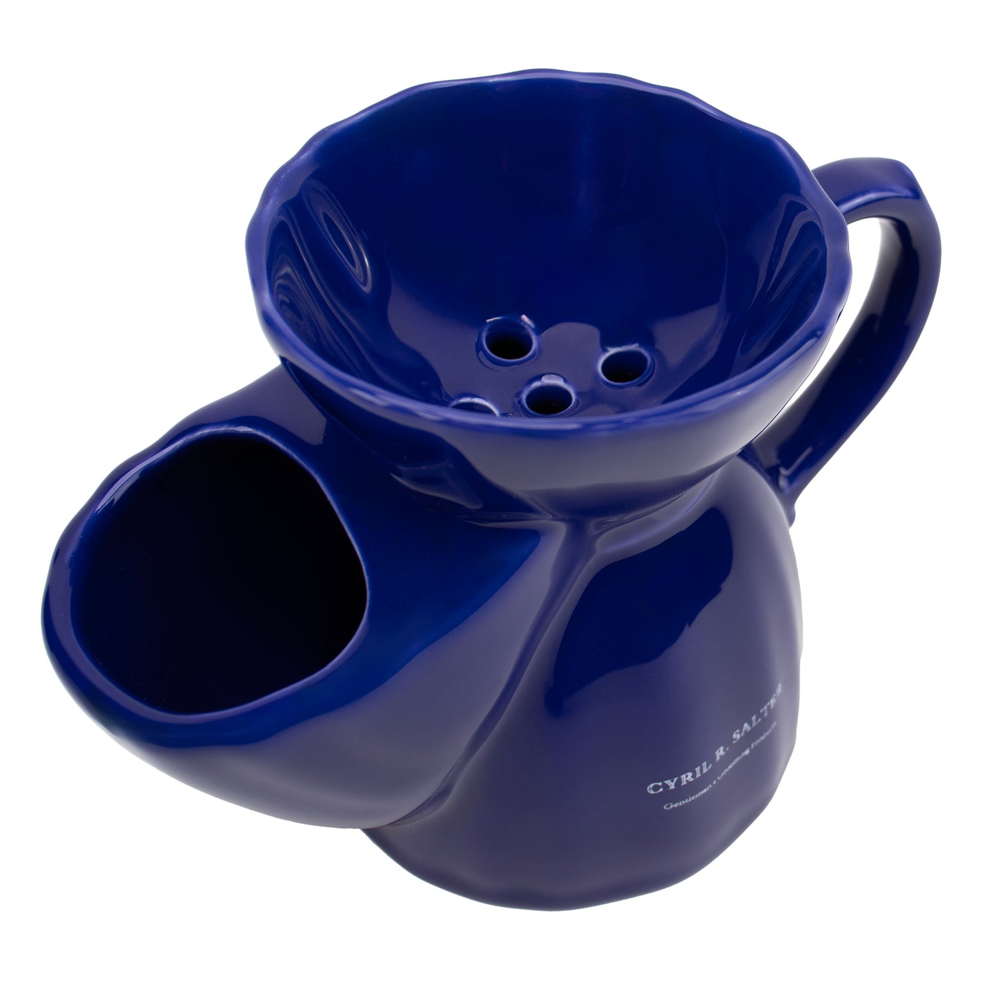 Cyril R Salter Blue Traditional Shaving Scuttle | Cut Throat Club