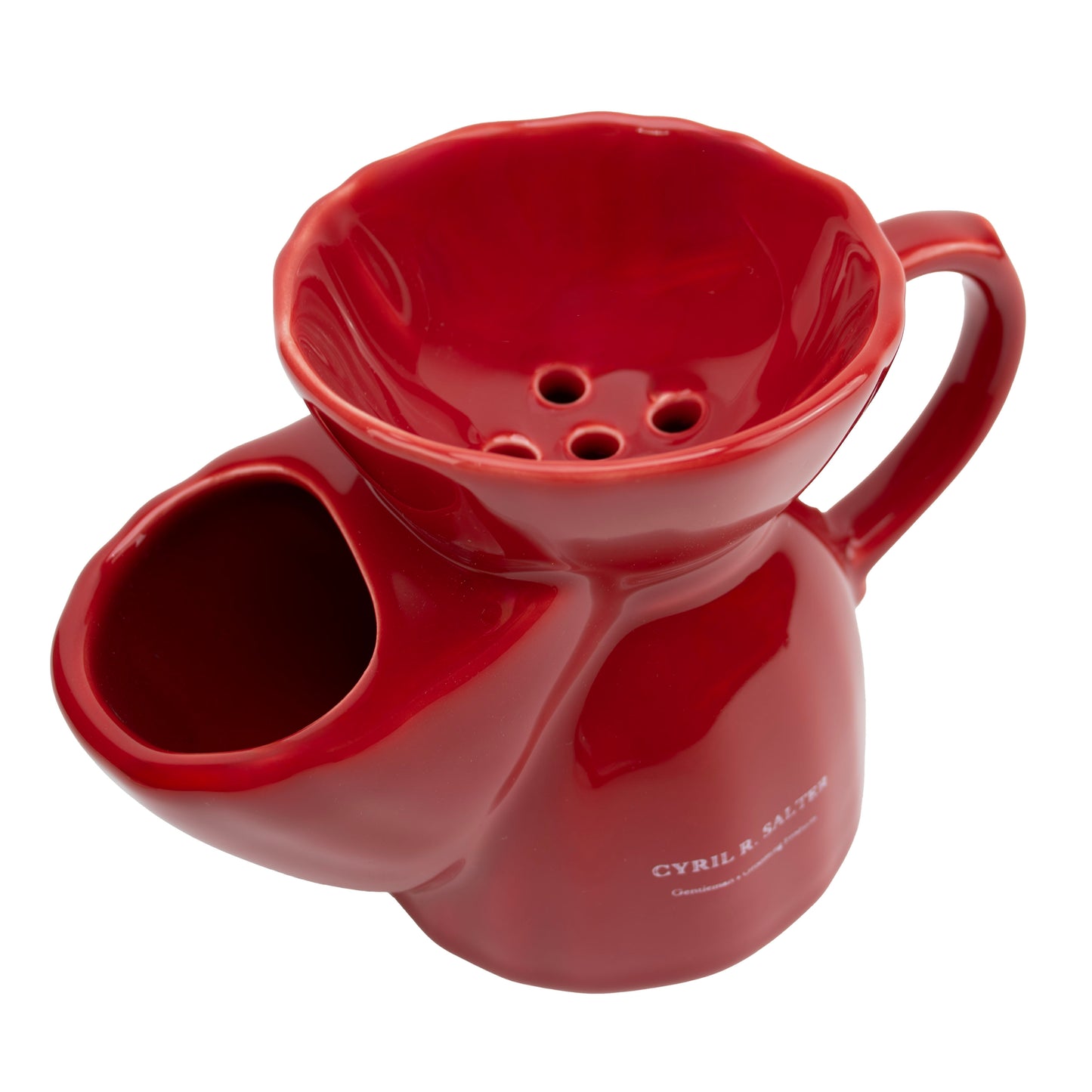 Cyril R. Salter Red Traditional Shaving Scuttle